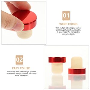 Luxshiny Blantons Bourbon Stopper Display Wooden Wine Bottle Stopper 6pcs T Shaped Wine Cork Reusable Red Wine Corks Macromolecule Sealing Plug Bottle Cap for Wine Storage Cork Holder