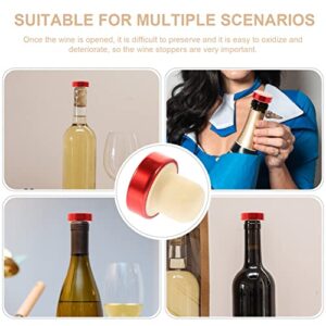 Luxshiny Blantons Bourbon Stopper Display Wooden Wine Bottle Stopper 6pcs T Shaped Wine Cork Reusable Red Wine Corks Macromolecule Sealing Plug Bottle Cap for Wine Storage Cork Holder