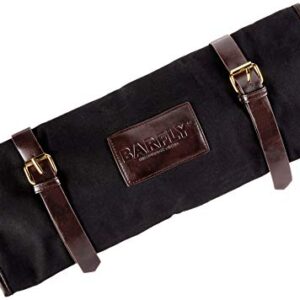 Barfly Mixology Roll Black with brown leather accents