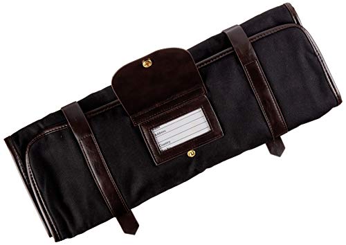 Barfly Mixology Roll Black with brown leather accents