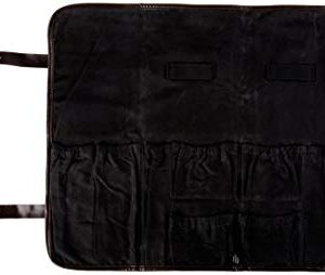 Barfly Mixology Roll Black with brown leather accents