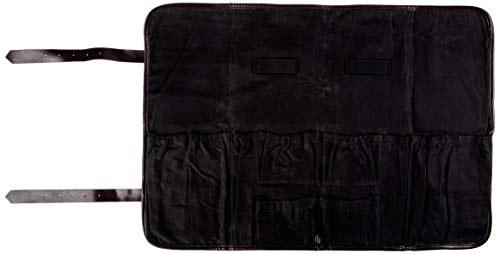 Barfly Mixology Roll Black with brown leather accents