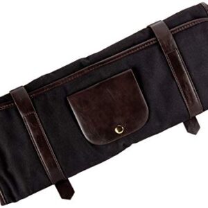 Barfly Mixology Roll Black with brown leather accents