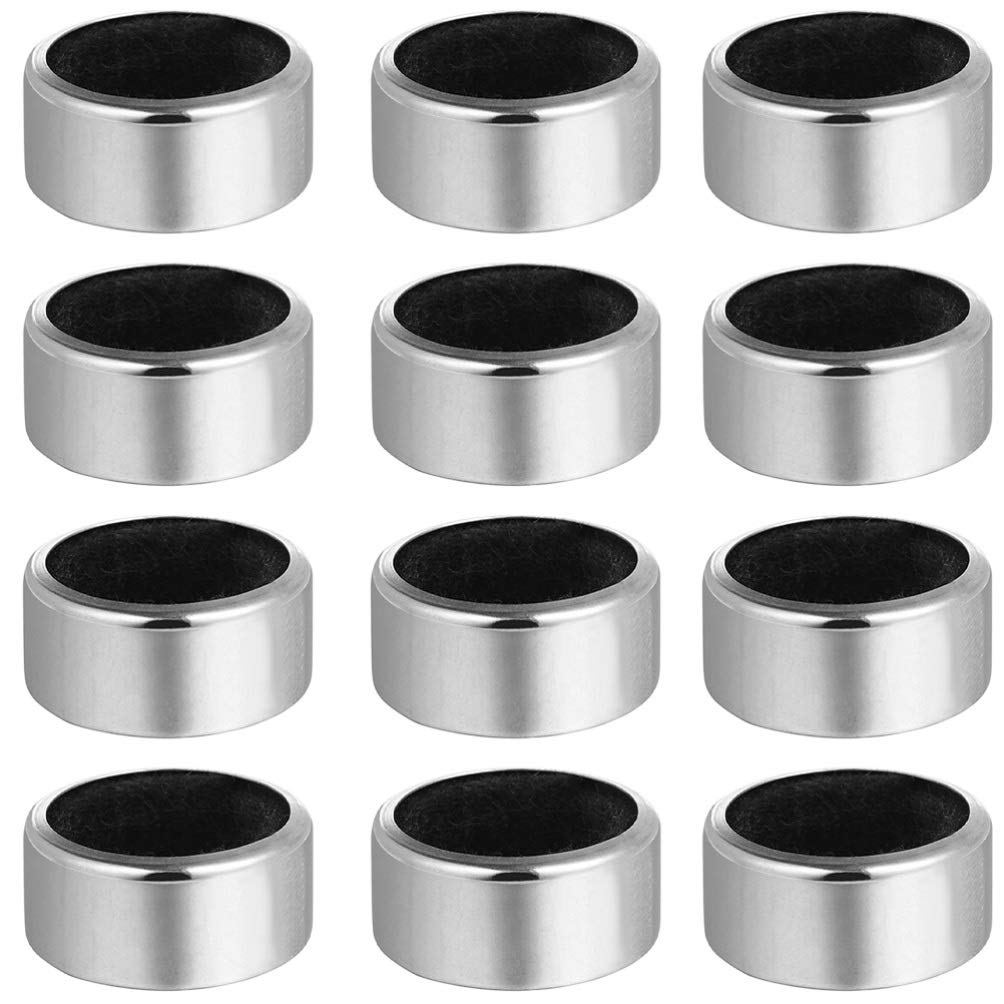 Hemoton Pack of 12 Kitchen Stainless Steel Wine Bottle Collars, Durable and Plated Wine Drip Ring