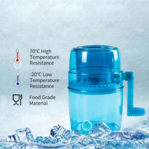 Irishom Manual Ice Crusher Household Ice Crusher Rotary Ice Crusher Ice Cube Cutter Mini Portable Ice Machine Hand Crank Ice Chopper