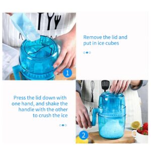 Irishom Manual Ice Crusher Household Ice Crusher Rotary Ice Crusher Ice Cube Cutter Mini Portable Ice Machine Hand Crank Ice Chopper