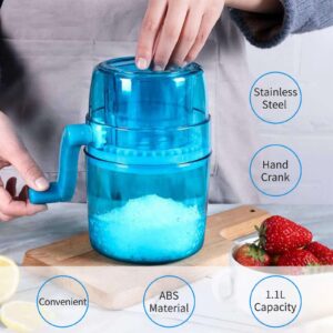 Irishom Manual Ice Crusher Household Ice Crusher Rotary Ice Crusher Ice Cube Cutter Mini Portable Ice Machine Hand Crank Ice Chopper