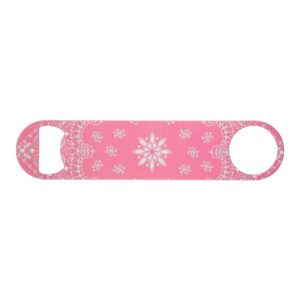 Pink Bandana Powder Coated Steel Bottle Opener