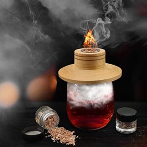 COLOSBUY Cocktail Smoking Top with Wood Chips, Smoked Cocktails, Wine, Whiskey, Drinks Etc, Smoked Cocktail Kit, Smoker Infuser Accessories