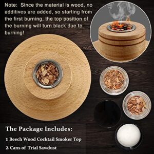 COLOSBUY Cocktail Smoking Top with Wood Chips, Smoked Cocktails, Wine, Whiskey, Drinks Etc, Smoked Cocktail Kit, Smoker Infuser Accessories