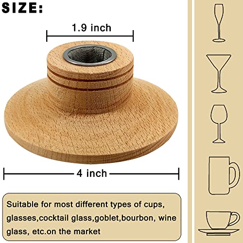 COLOSBUY Cocktail Smoking Top with Wood Chips, Smoked Cocktails, Wine, Whiskey, Drinks Etc, Smoked Cocktail Kit, Smoker Infuser Accessories