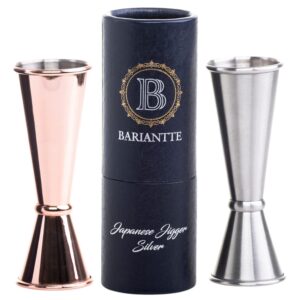 bariantte cocktail jigger set bartending | jigger with measurements inside double jigger 2 oz 1 oz | japanese jigger cocktail measuring cup | bartender jiggers shot measures jigger liquor measurer