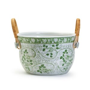 two's company countryside party bucket with woven cane handles