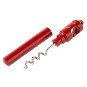 Manual Pocket Corkscrew for Wine Bottle - Plastic Portable Wine Opener - Basic Travel Corkscrew