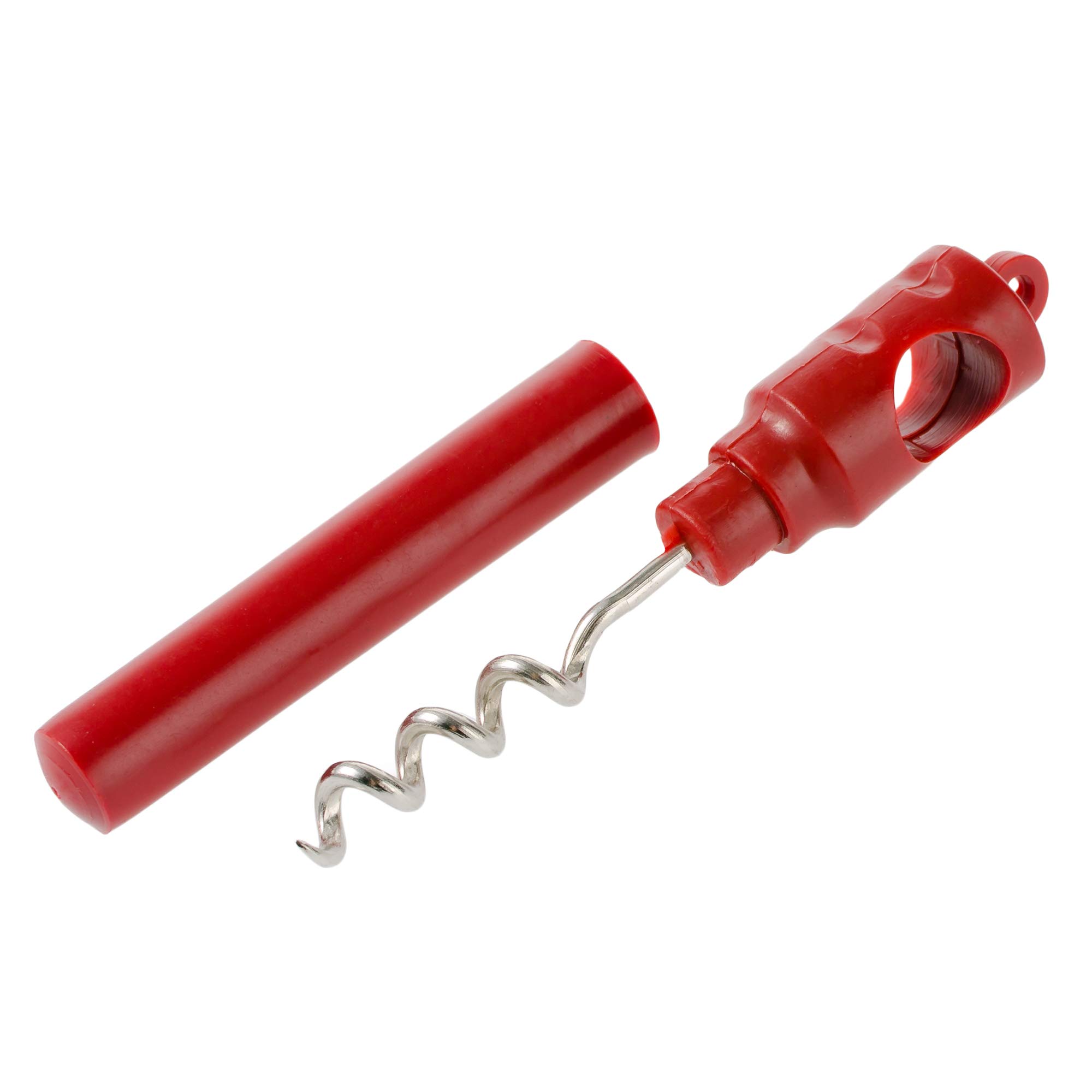 Manual Pocket Corkscrew for Wine Bottle - Plastic Portable Wine Opener - Basic Travel Corkscrew