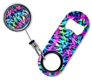 barconic mini bottle opener with retractable reel – tie dye