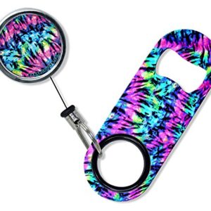 BarConic Mini Bottle Opener with Retractable Reel – Tie Dye