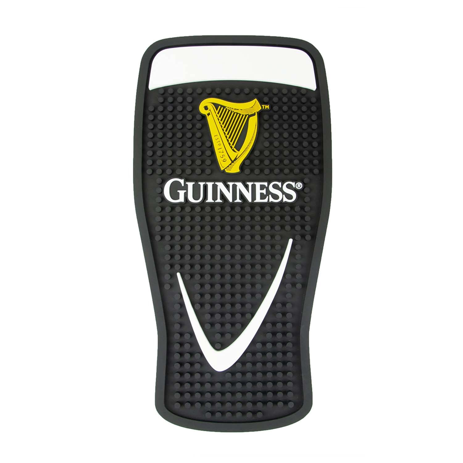 Guinness Gravity Pint Glass PVC Bar Mat | Guinness Official Merchandise No Spillage Bar Mat