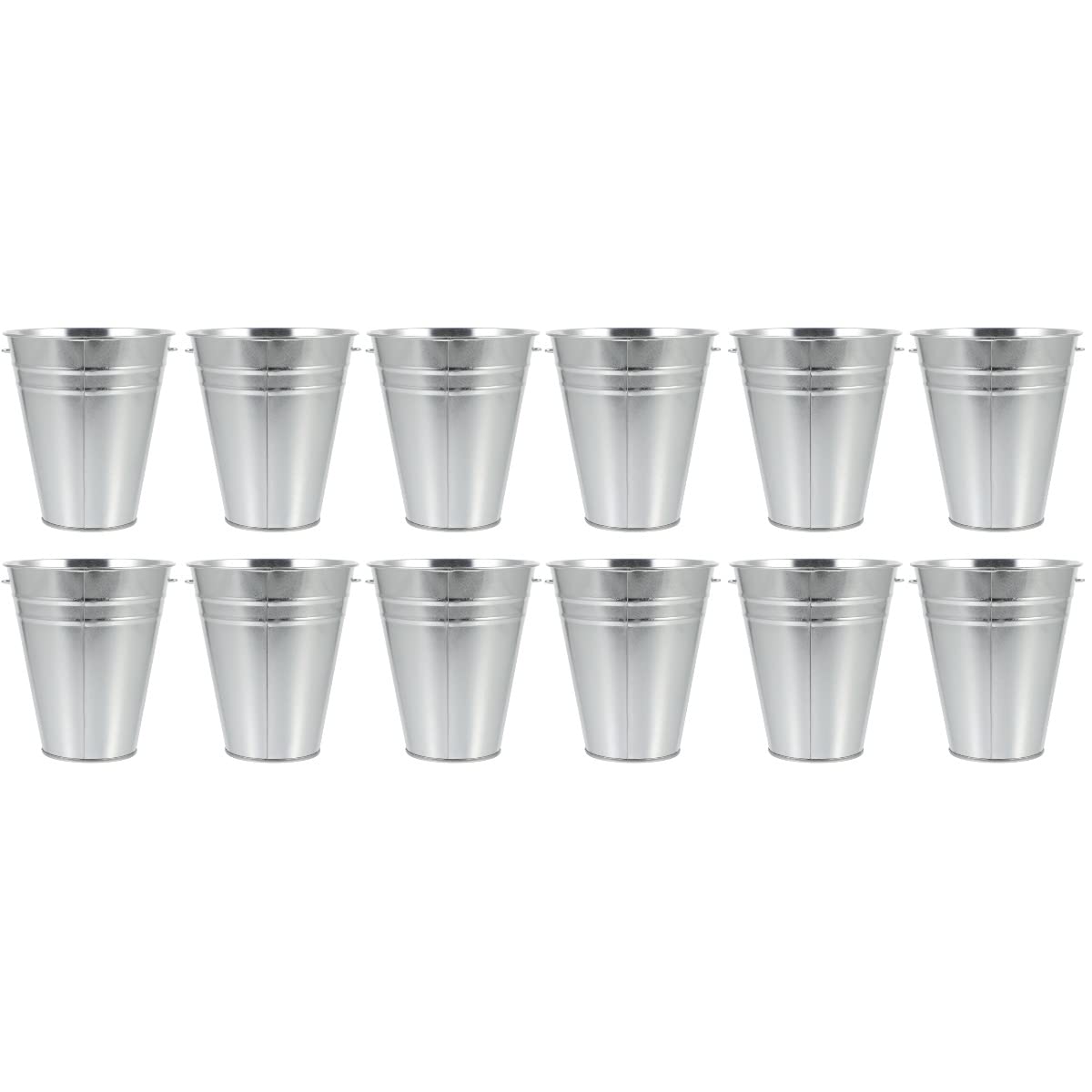 12 Pcs Stainless Steel Beer Bucket with Handle Wine Tasting Spittoons Wine Spittoons Wine Dump Buckets Champagne Bucket Spit Wine Barrels Cold Wine Barrels (Silver)