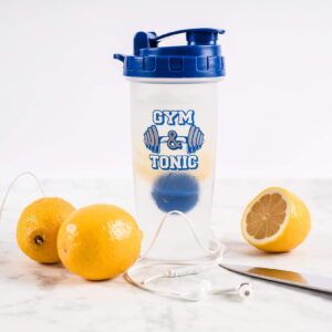 "Gym & Tonic" Plastic Shaker Bottle | Holds Ounces