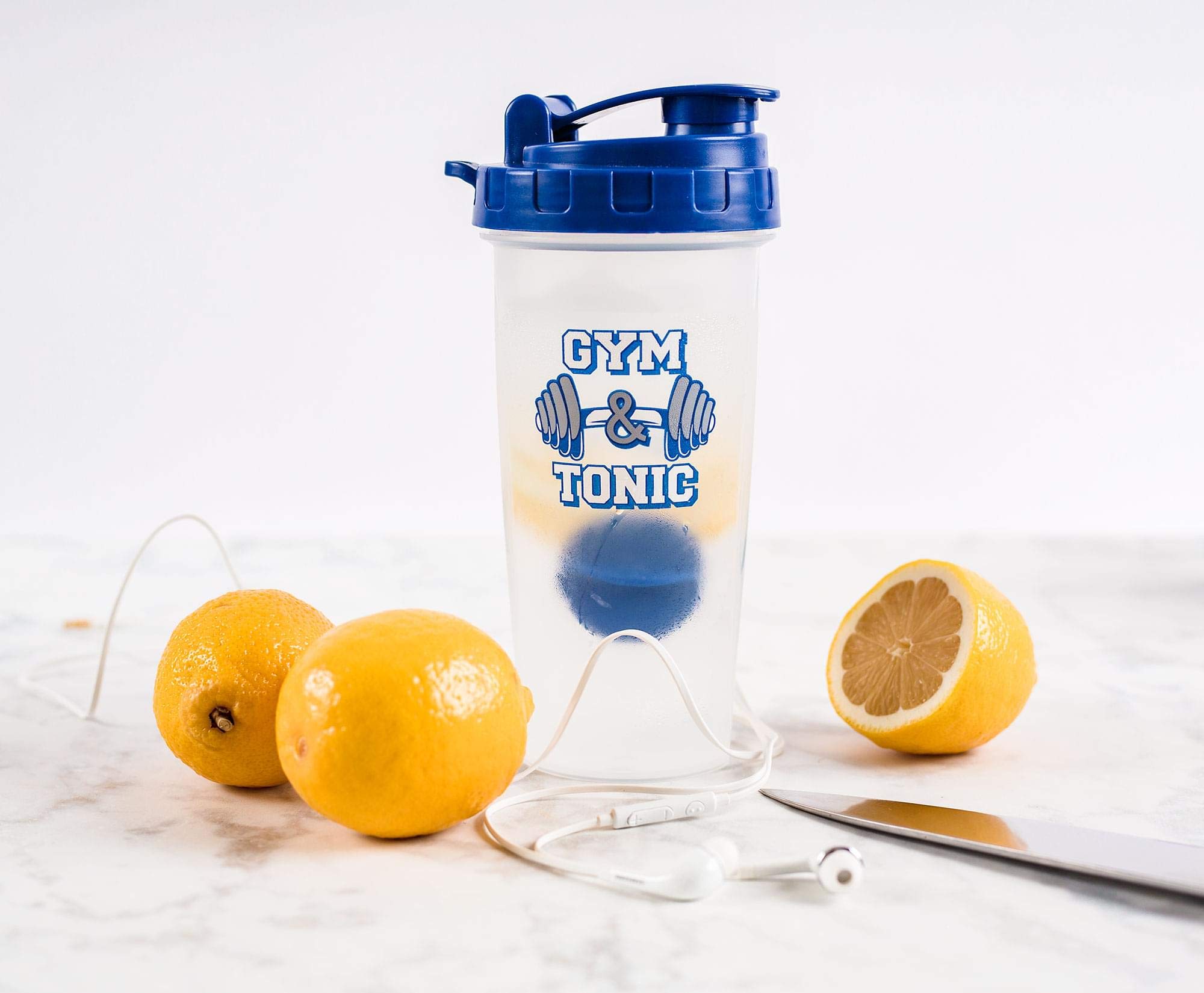 "Gym & Tonic" Plastic Shaker Bottle | Holds Ounces