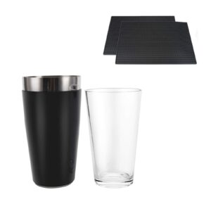 1x Boston Shaker and 2x Cocktail Mat