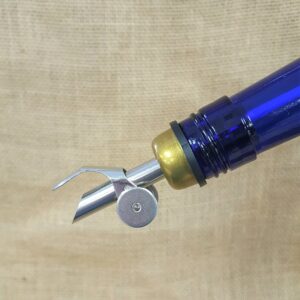 Set of 2 Stainless Steel / Gold Weighted Olive Oil Pourer with Flap w/Signature Picks