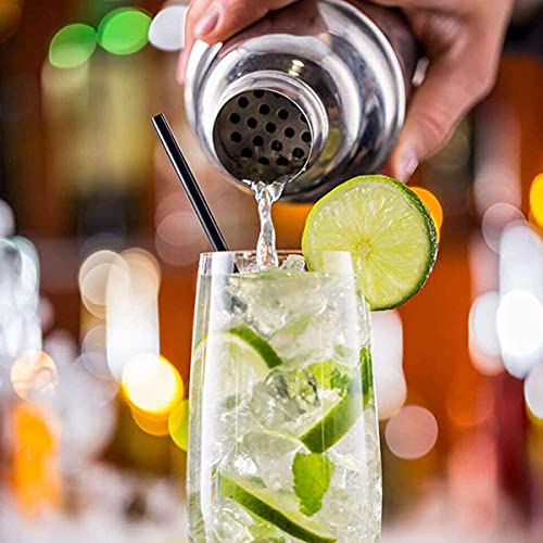 Aolzg Cocktail Shaker, 18oz Martini Shaker, Cocktail Stainless Steel Wine Shaker with Strainer and Lid Top,Drink Shaker, Martini Shaker and Strainer, Cocktail Shaker Set, Shakers Bartending,(550ml）