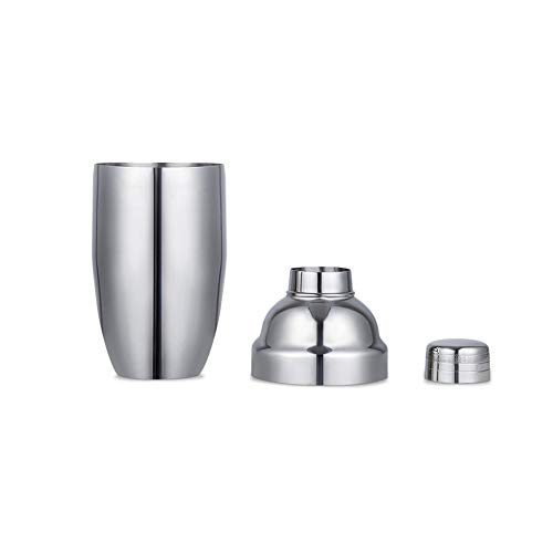 Aolzg Cocktail Shaker, 18oz Martini Shaker, Cocktail Stainless Steel Wine Shaker with Strainer and Lid Top,Drink Shaker, Martini Shaker and Strainer, Cocktail Shaker Set, Shakers Bartending,(550ml）