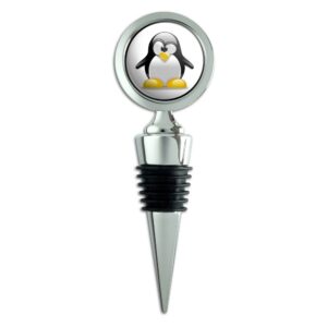 penguin snow bird wine bottle stopper