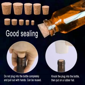 20Pcs Tapered Cork Plugs Wooden Wine Corks Stoppers Reusable Sealing Stopper for Bottle Bar DIY Crafts Kitchen Accessories (24x19x25mm)