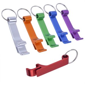 bronagrand keychain bottle opener,6 pieces aluminum bartender beer bottle opener