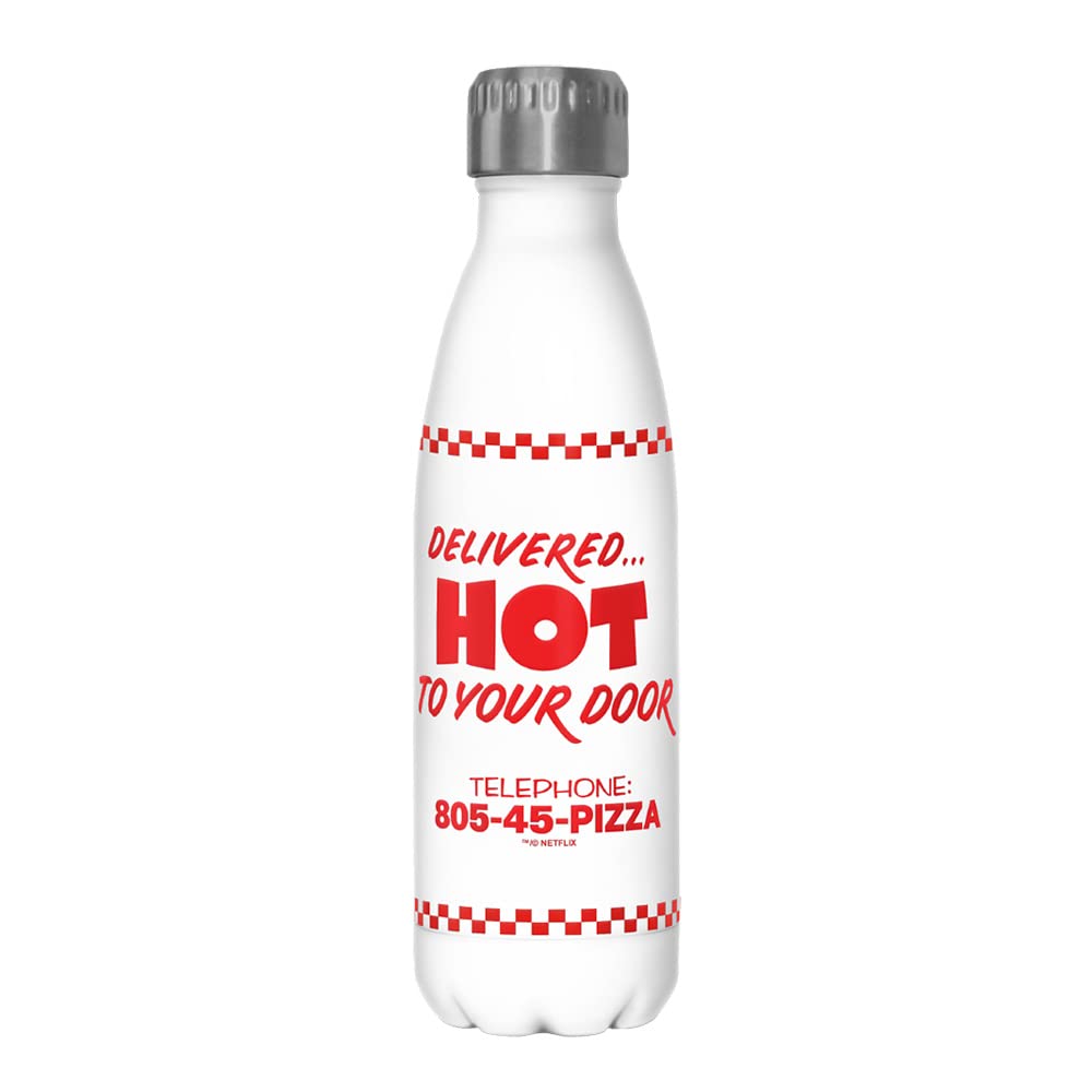 Netflix Stranger Things Surfer Pizza 17 oz Stainless Steel Bottle, Multicolor