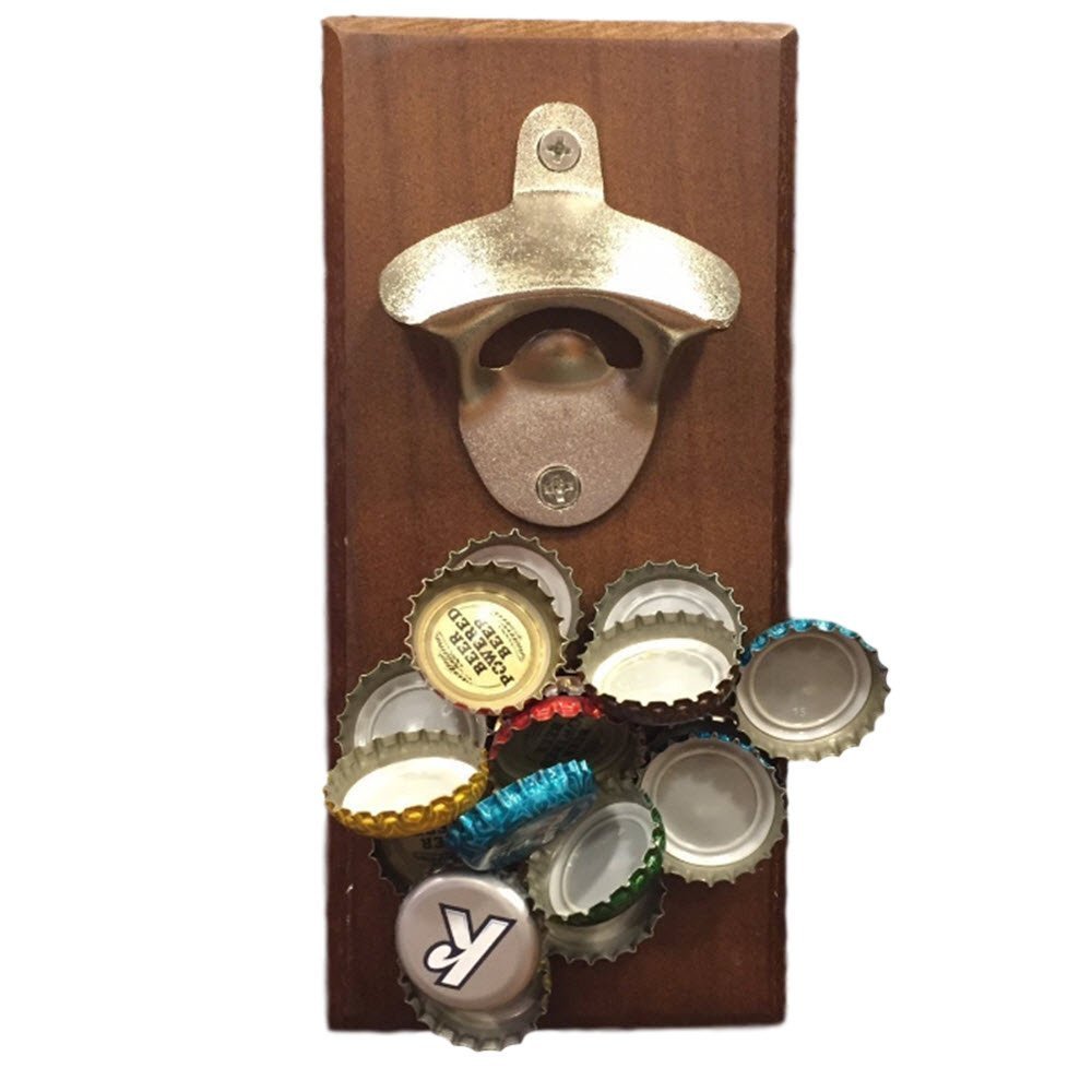 YaeKoo Magnetic Bottle Opener - Cap Catcher, Wall-Mounted, Refrigerator Magnet