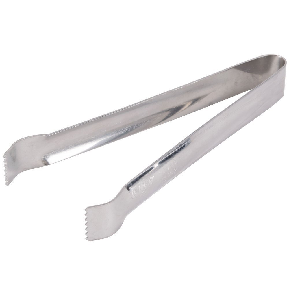 Garden Of Arts Stainless Steel Set of 2 Ice Tongs 6 Inches long with good points on both side to hold ice cube firmly