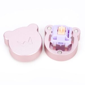 Wuque Mini Bear Aluminum Switch Opener for Cherry MX and Kailh Style Opener with Metal Magnet Pink