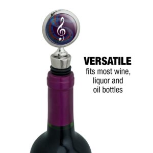 Treble Clef on Music Notes Wine Bottle Stopper