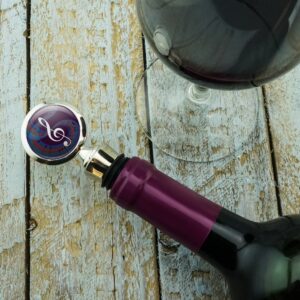 Treble Clef on Music Notes Wine Bottle Stopper