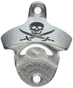 1 x skull and cross bones wall mounted classic zinc starr x bottle opener