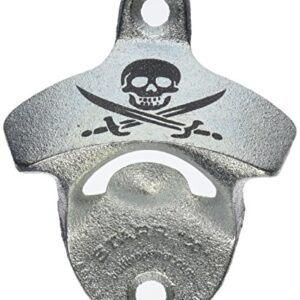 1 X Skull and Cross Bones Wall Mounted Classic Zinc Starr X Bottle Opener