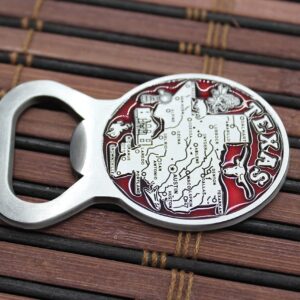 Texas State Map Emblem Icons Beer Bottle Opener