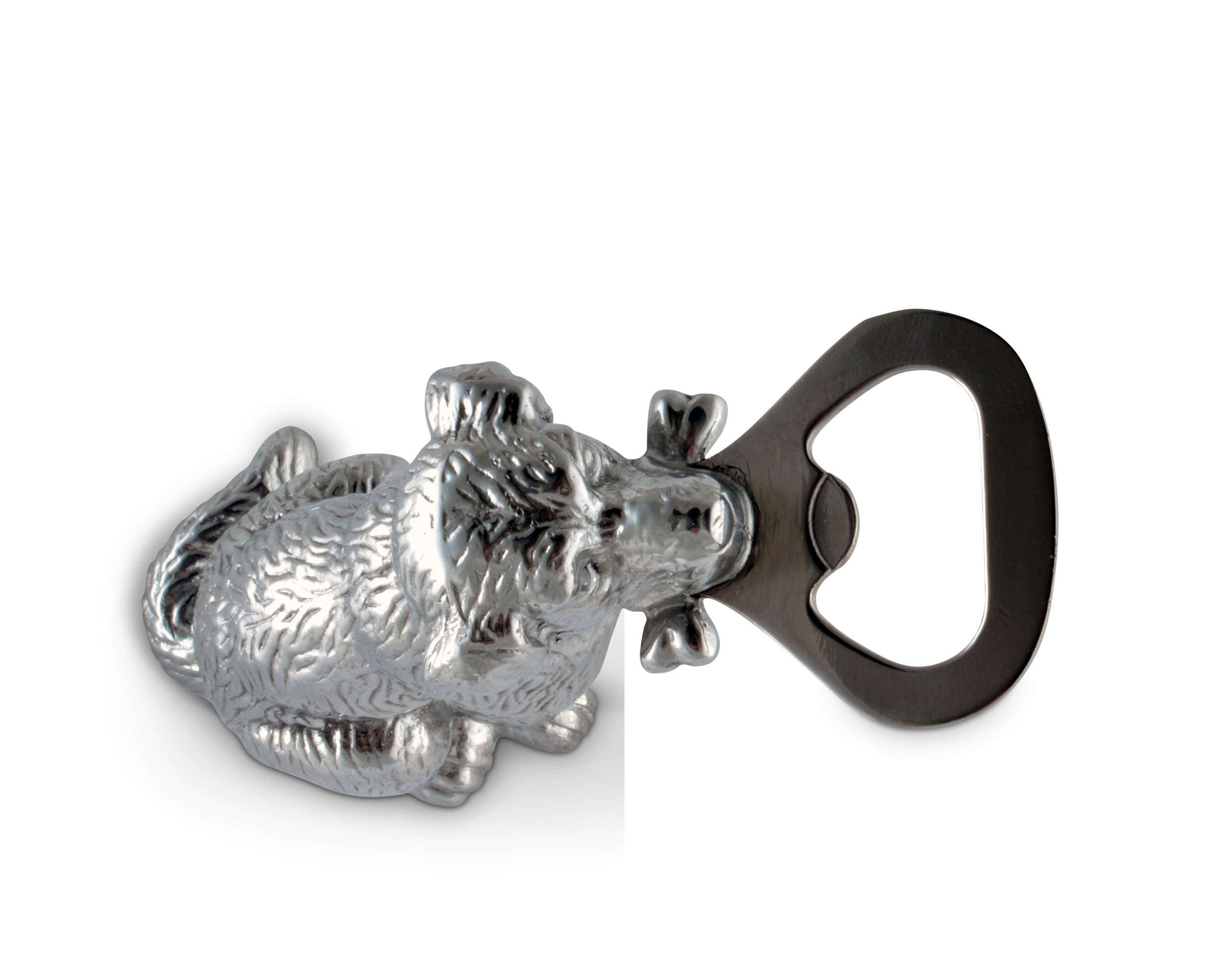 Arthur Court Designs Aluminum Labrador Hunting Dog Bottle Opener Forged Stainless Steel Head 4.5 inch Tall