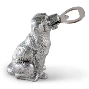 Arthur Court Designs Aluminum Labrador Hunting Dog Bottle Opener Forged Stainless Steel Head 4.5 inch Tall