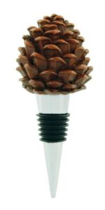 bottle topper pinecone wine stopper, lodge decor, 5-inch