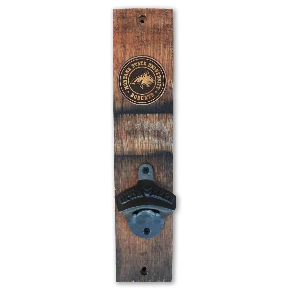 Sport Town Montana State Bobcats Barrel Stave Wall Mount Bottle Opener