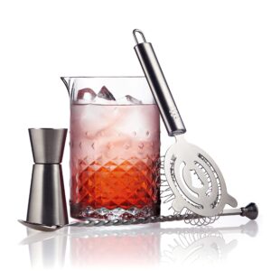 libbey classic cocktail carats 4-piece bar mixing set