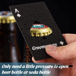 10 Pcs Poker Card Bottle Openers, Beer Opener Can Openers Groomsmen Wallet Bottle Opener Stainless Steel Ace of Spades Poker Shaped Bottle Cap Openers for Gift.