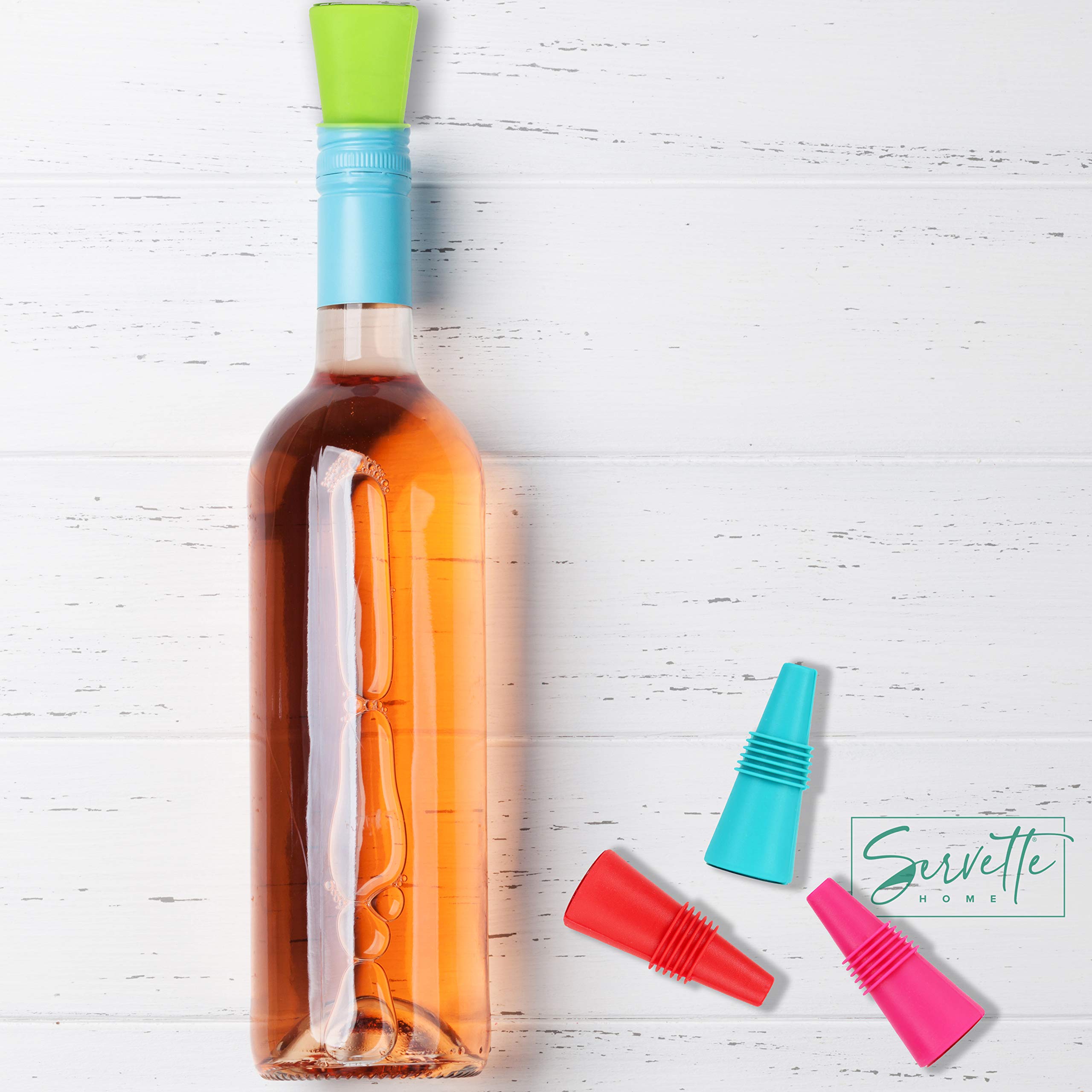 Red Silicone Reusable Wine Stopper - Set of 2