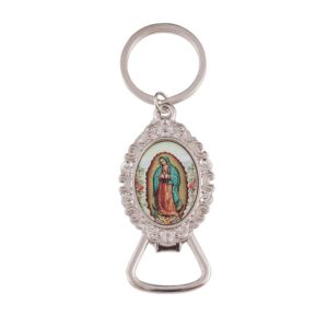 12 pcs our lady of guadalupe bottle opener keychain baptism recuerdos de bautizo first communion christening favors