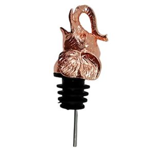 yarnow elephant wine pourer, animal wine pourer liquor pour spouts bottle pourer for christmas for bar party restaurant (rose gold)